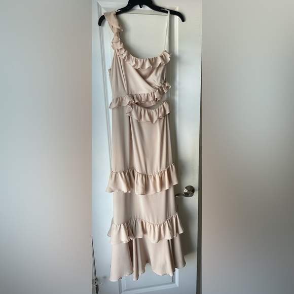 Wayf | Dresses | Wayf The Giana Oneshoulder Tiered Gown Maxi Dress In ...